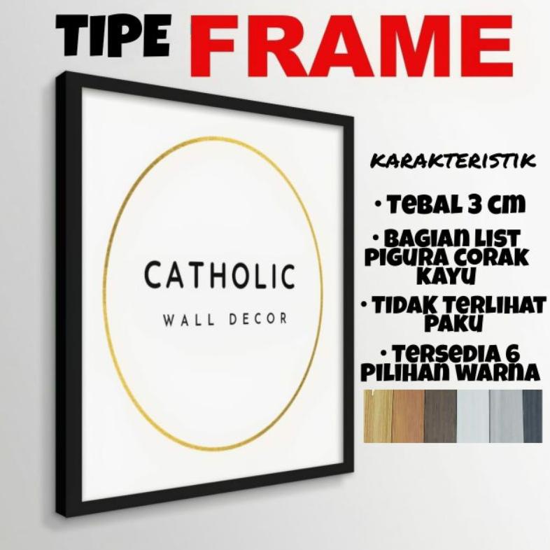 Jual Murah Hiasan Dinding Rohani Kristen Katolik Poster Kayu Tuhan ...