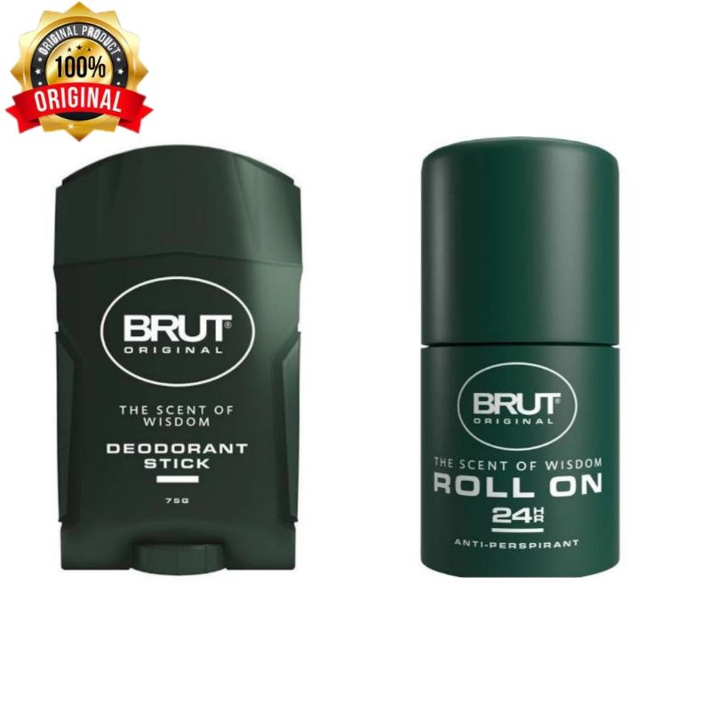Jual BRUT Original Deodorant Stick & Roll On 24HR Anti Perspirant 75 ...