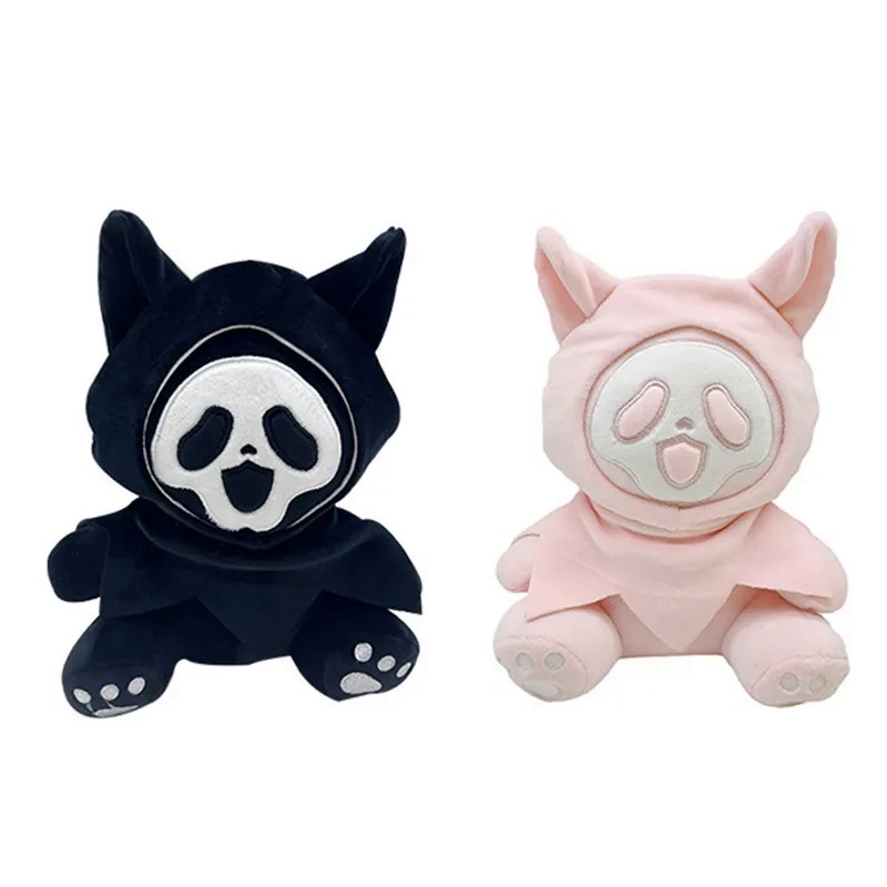 Jual 23cm Ghostface Plush Death Doll Halloween Doll Grimace Ghost Cat ...