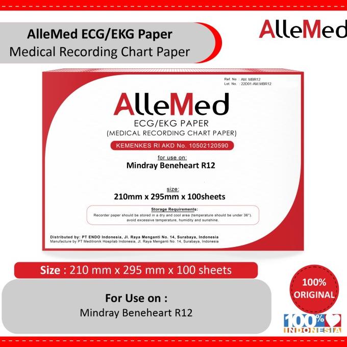 Jual Kertas EKG 210MM x 295MM x 100 Lembar ECG Paper Mindray Beneheart ...