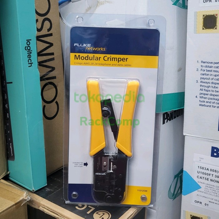 Jual Fluke Modular Crimper Fluke Tang Crimping Tool Cat6 Cat5 Rj45 Rj11 ...
