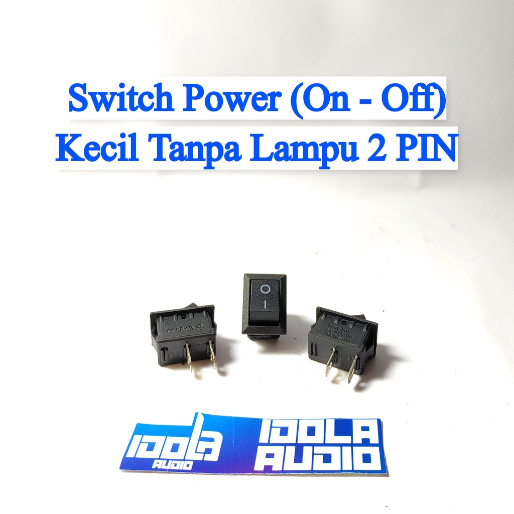 Jual Switch Power (On - Off) Kecil Tanpa Lampu 2 PIN Hitam KCD1-101 ...