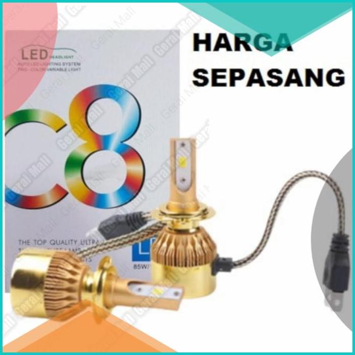 Jual LED C8 Gold Lampu Utama Mobil H1 H3 H7 H11 38 Watt 12 24 volt ...