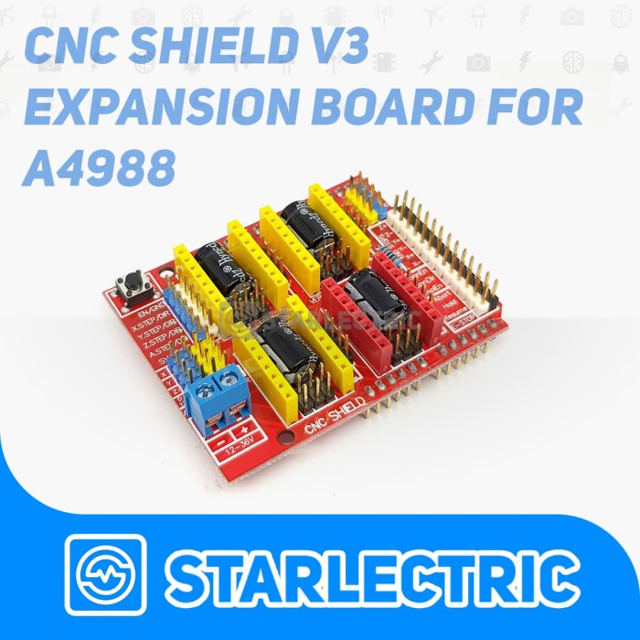 Jual CNC Shield V3 Arduino 3D Printer A4988 Expansion Board | Shopee ...