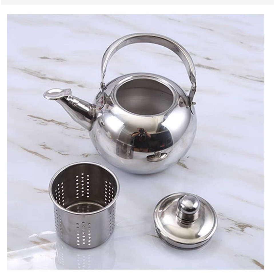 Jual Gb - Teko Air Aladin Stainless Steel - Teko Teapot Bulat Dengan ...