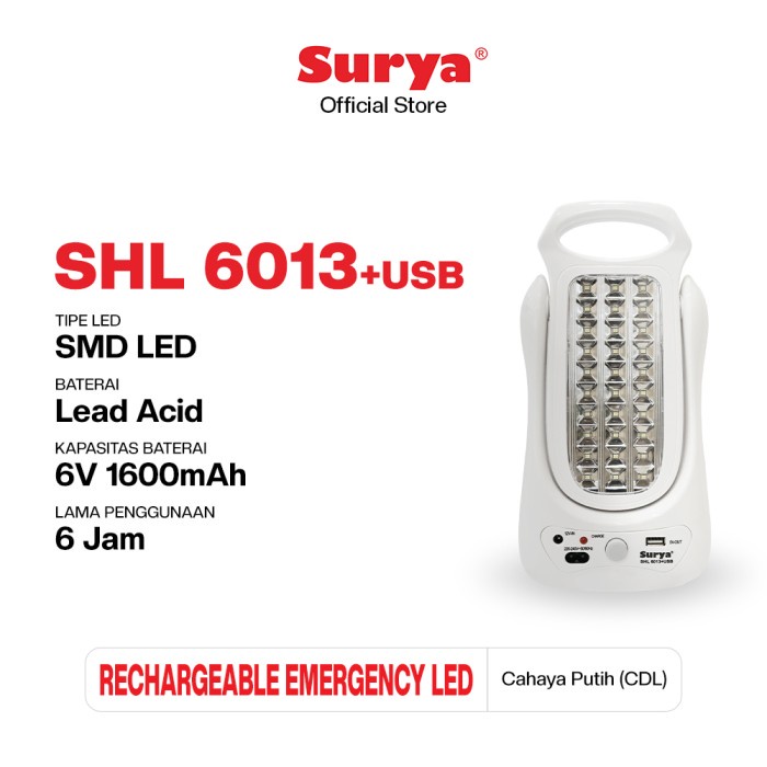 Jual Jual!! Surya Lampu Senter LED SHL 6013 + USB Lampu Emergency LED ... Jual Jual!! Surya Lampu Senter LED SHL 6013 + USB Lampu Emergency LED ...