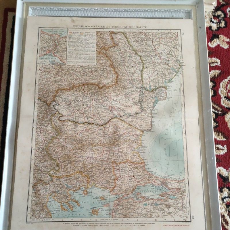 Jual Peta Kuno Negara Turki 1912 Old Maps Dekorasi Vintage aesthetic ...