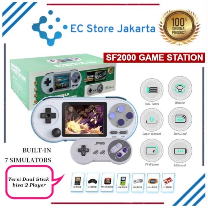 Jual SF2000 Game Station Handheld Retro Game Console Player Portable ...