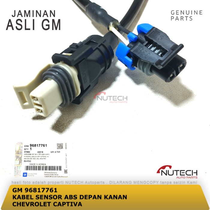 Jual KABEL SENSOR ABS DEPAN KANAN CHEVROLET CAPTIVA ORI GM | Shopee ...