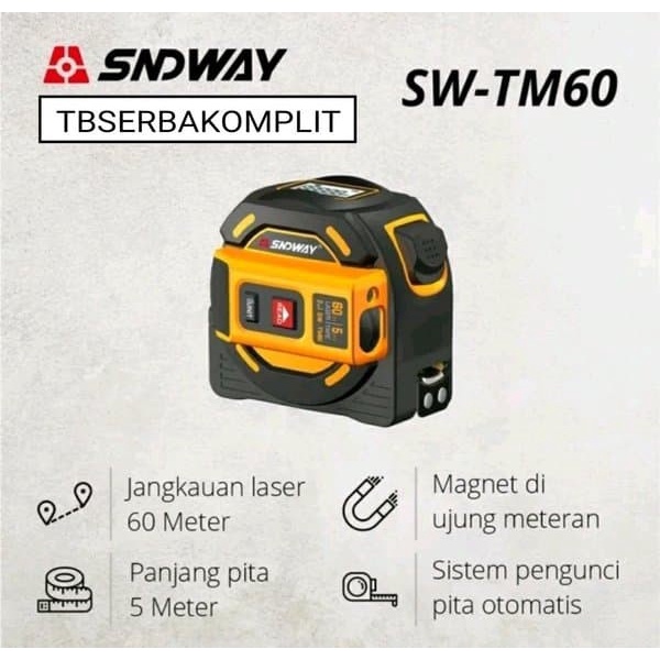 Jual SNDWAY SW-TM60 Meteran Manual & Laser Distance 60M TM-60 Measuring | Shopee Indonesia