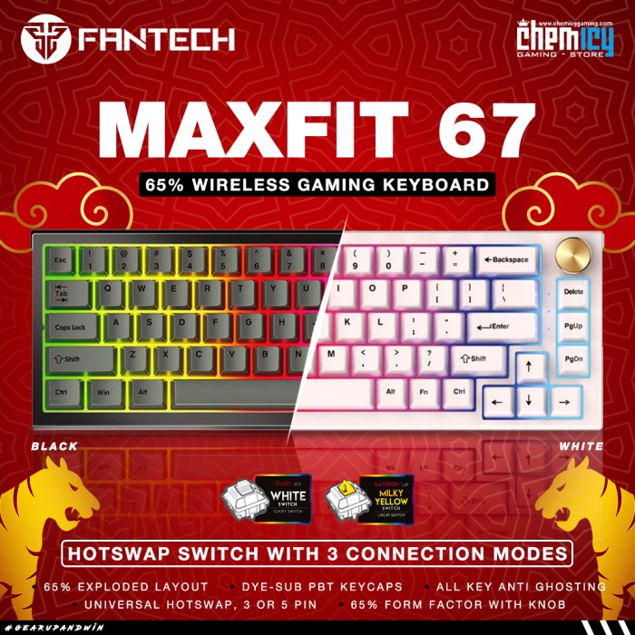 Jual Fantech MAXFIT67 / MAXFIT 67 MK858 Hotswap Wireless Gaming ...