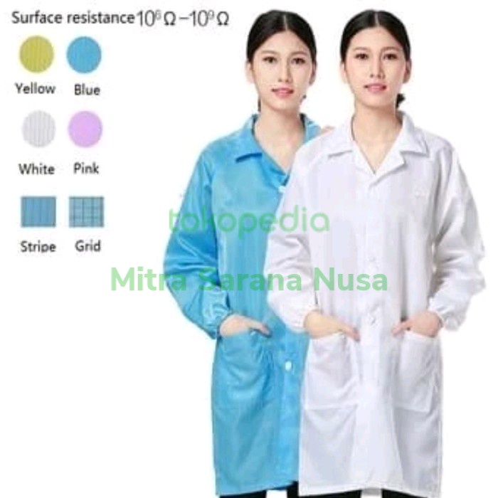Jual Baju Anti static Clean Room Jas lab Gown + Topi | Shopee Indonesia