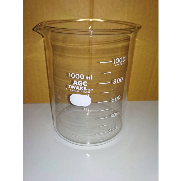 Jual Ready Beaker Glass Iwaki 1000 ml low form/Gelas Kimia Kaca | Shopee Indonesia