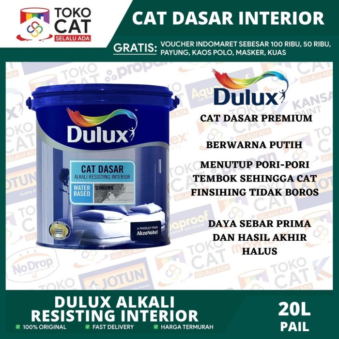 Jual CAT DASAR DULUX ALKALI RESISTING INTERIOR / CAT DASAR DALAM 20 LITER PAIL // CAT DASAR ...