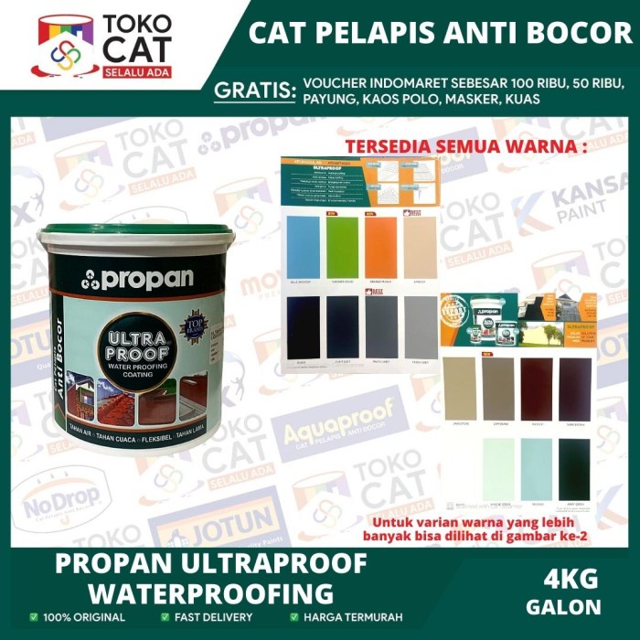 Jual Cat Pelapis Anti Bocor PROPAN ULTRAPROOF READY SEMUA WARNA 4 Kg ...