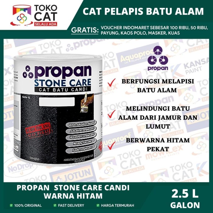 Jual PROPAN VBA CAT BATU CANDI HITAM / PROPAN STONE CARE BLACK SC70 2.5 ...