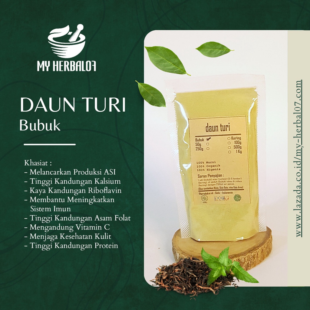 Jual Herbal Kesehatan Daun Turi Bubuk / Sesbania Grandiflora 1 Kg ...
