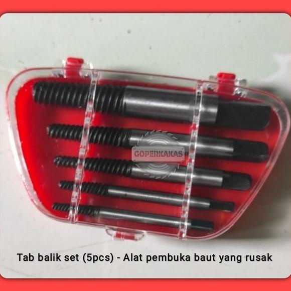Jual TAP BALIK SET 5 PCS - ALAT PENCABUT PEMBUKA BAUT YANG RUSAK PATAH ...