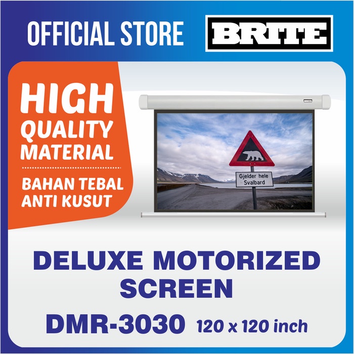Jual Hawas Layar Proyektor Brite Screen Dmr-3030 Deluxe Motorized ...