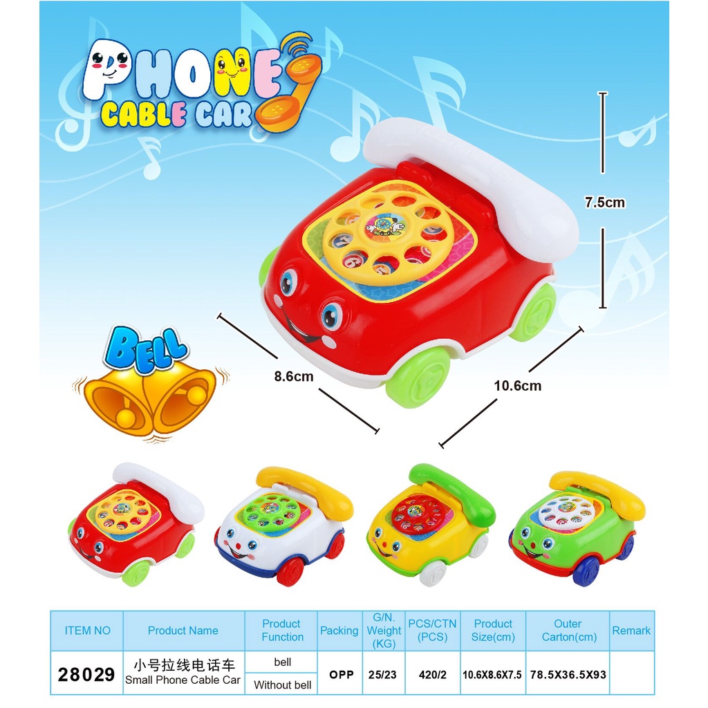 Jual Mainan Anak Mobil Telefon Polisi Police Tarik Pull Back Telepon ...