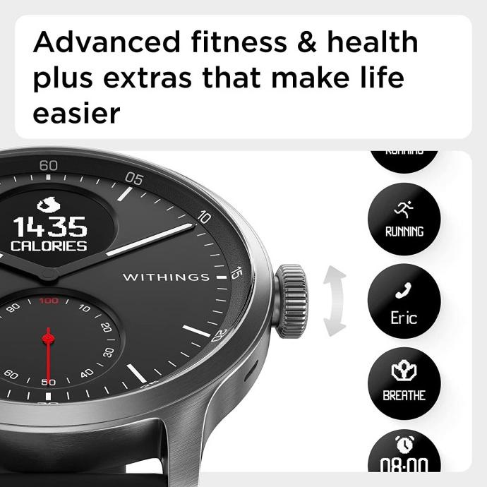 Jual Withings Scanwatch, Hybrid Smartwatch Gps Heart Rate Ecg Sleep ...