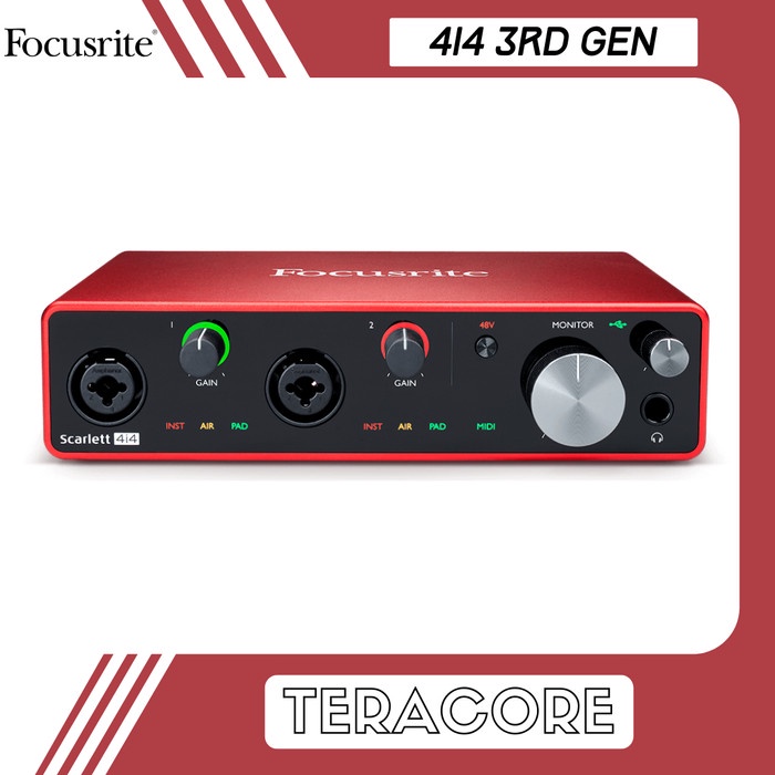Jual Focusrite Scarlett 4i4 3rd Gen Soundcard USB Audio Interface 4 ...