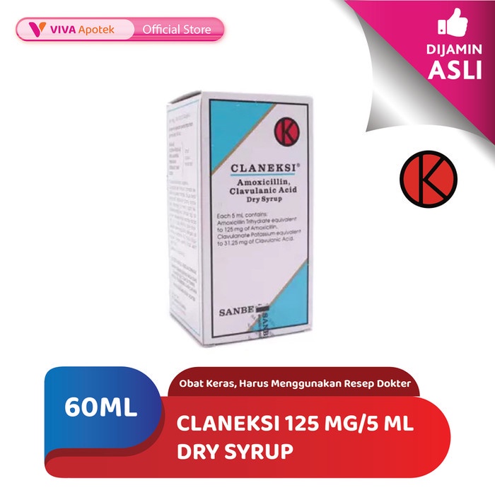 Jual Claneksi 125 mg/5 ml Dry Syrup / Infeksi Bakteri / Antibiotik (60 ...