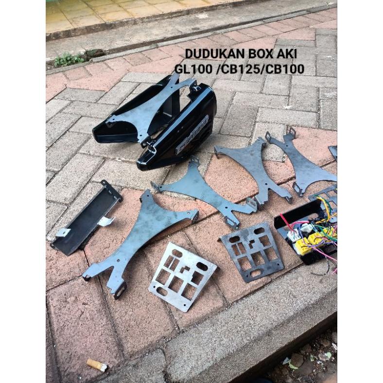 Jual Big Sale pangkon dudukan box aki gl100 /dudukan box aki gl100 besi ...