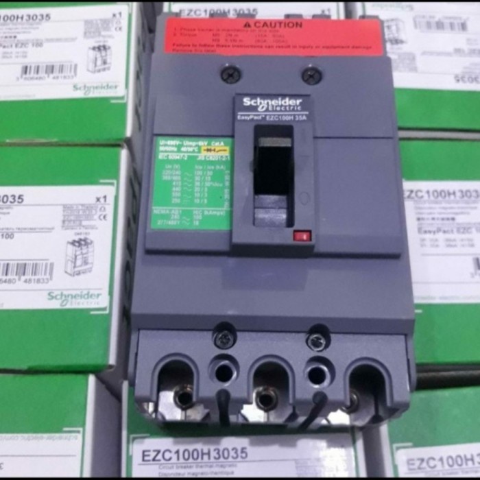 Jual [New] Mccb Schneider Breaker Ezc100H 3P 25A Ezc100H3025 3Phase 25 A 3 Phase Terbatas ...