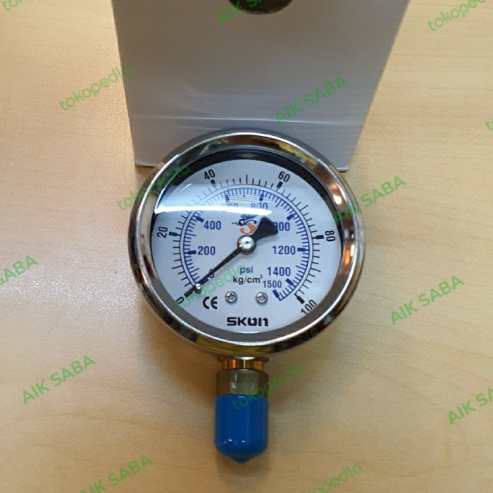 Jual [Ori] Pressure Gauge Skon 100 Bar 21/2 Inch Stainless Limited | Shopee Indonesia