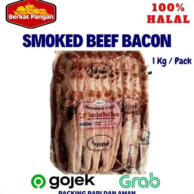 Jual Terjangkau Smoked Beef Bacon 1 Kg / Pack Tokonyaolfie | Shopee ...