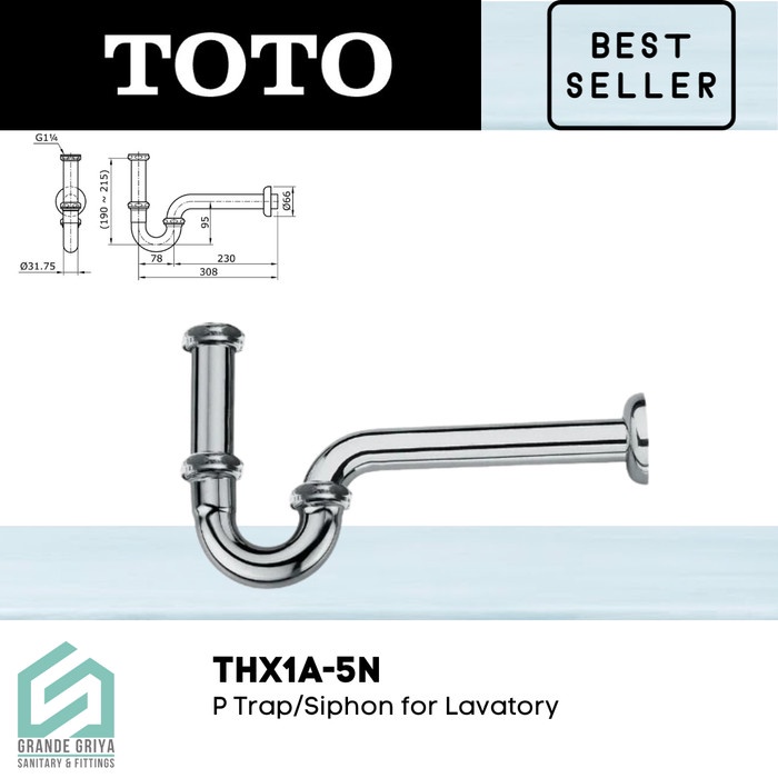 Jual [Original] Toto Siphon Wastafel P Trap For Lavatory Thx1A 5N Diskon | Shopee Indonesia