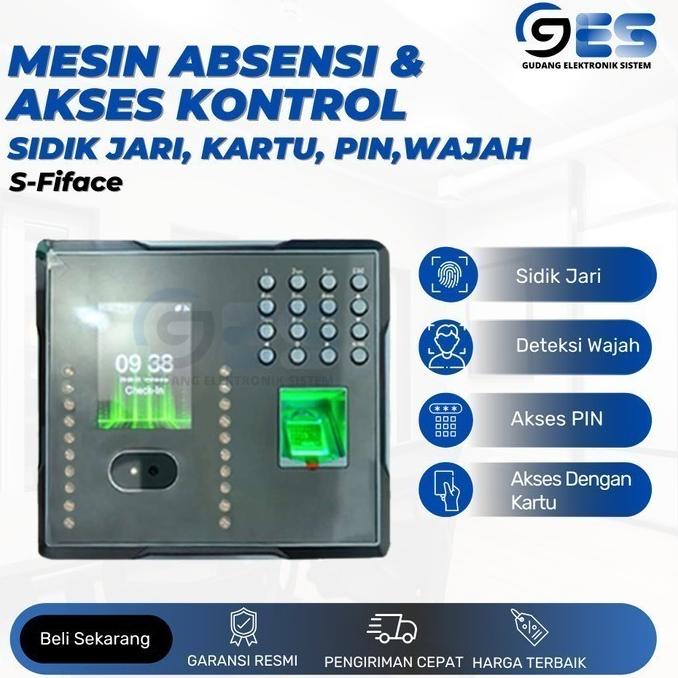 Jual Mesin Absensi Wajah Zkteco Sfiface Magic Dan Akses Pintu Support ...