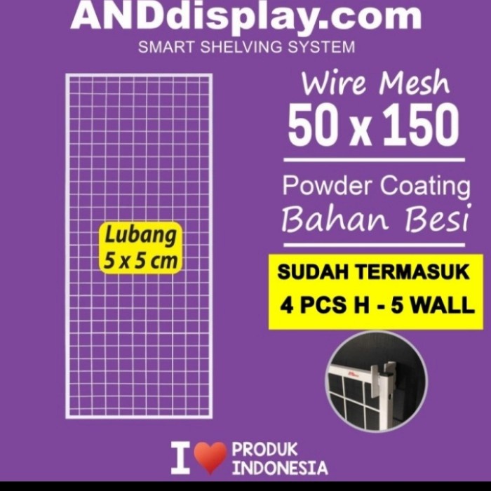 Jual New Wire Mesh Putih Powder Coating 50X150Cm Limited | Shopee Indonesia