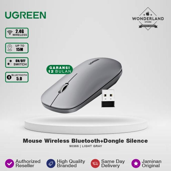 Jual Ugreen Mouse Wireless Bluetooth&USB MiniReceiver 2.4Ghz 4000dpi ...
