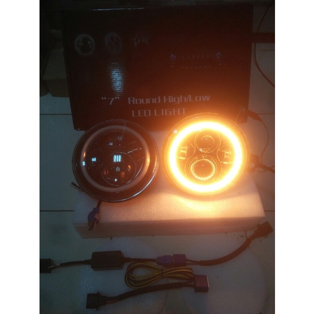 Jual [Original] Head Lamp Rubicon 7 In Round High/Low Led Light Terbaru ...
