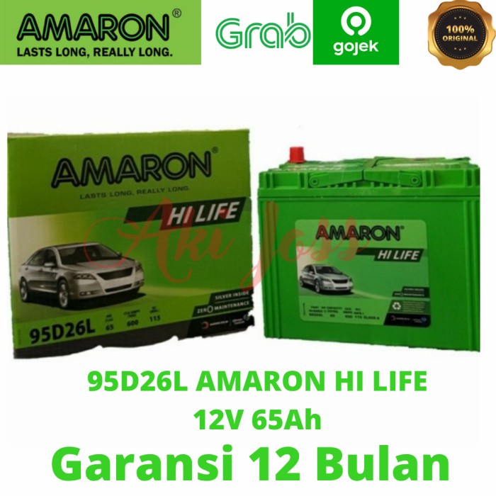 Jual [Original] Aki Mobil Amaron Hi Life 95D26L Ns70L 80D26L Nx110-5L 12V 65Ah Diskon | Shopee ...