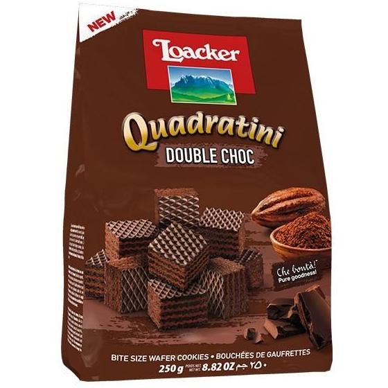 Jual Loacker Quadratini Dark Chocolate Wafer Coklat 250 Gr | Shopee ...