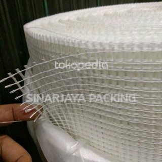 Jual New Serat Fiber Penguat Fiber Mesh 10 Fiberglass 1M X 50M / Roll ...