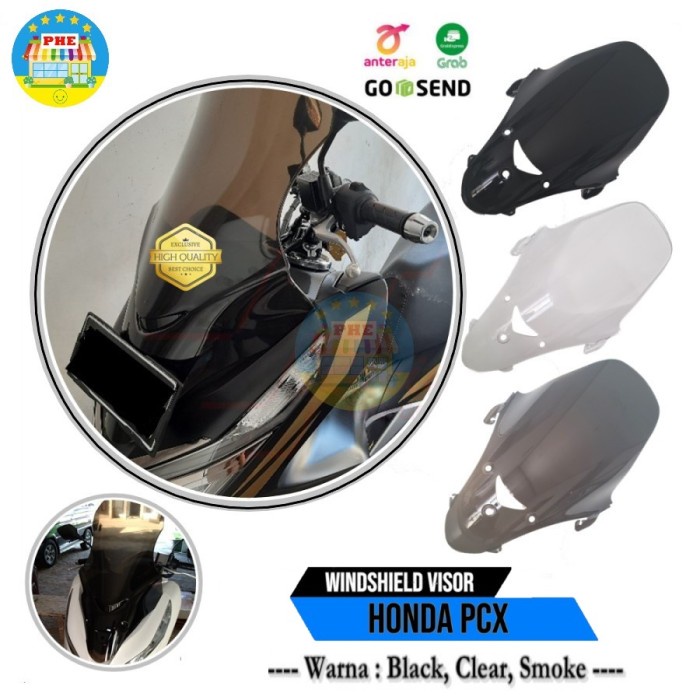 Jual Windshield Pcx 150 Visor Windshield Honda Pcx 150 Winsil Original ...