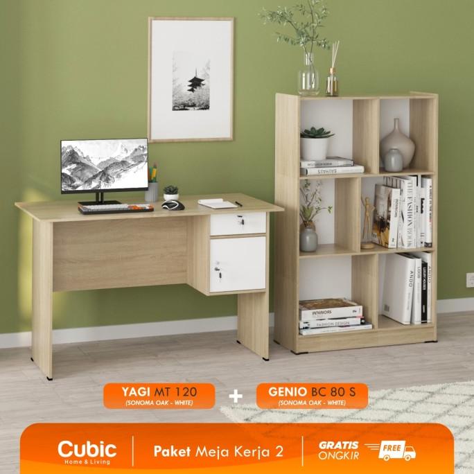 Jual Cubic Set Ruang Kerja / Paket Meja Kerja1 / YAGI MT 120+GENIO BC 80 S | Shopee Indonesia