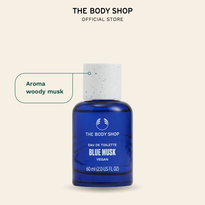 Jual The Body Shop Blue Musk Eau De Toilette Parfum EDT 60Ml | Shopee ...
