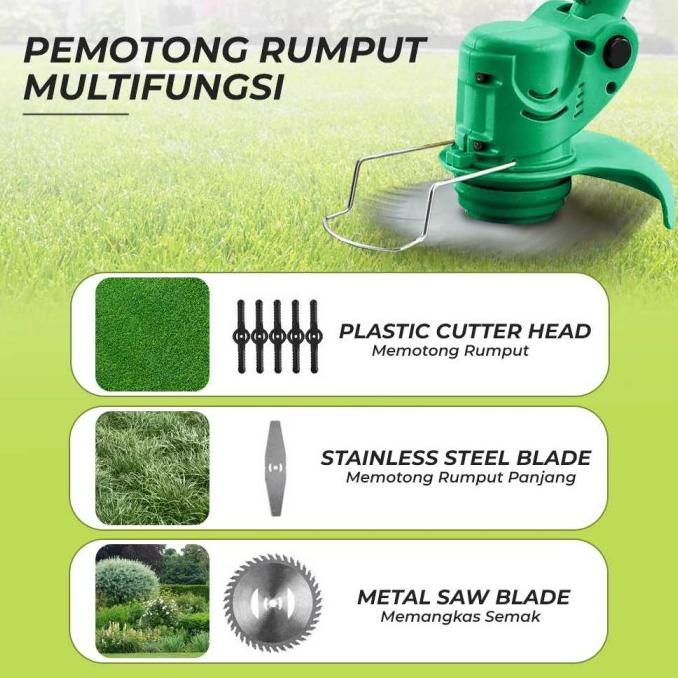 Jual Mesin Pemotong Rumput Alat Potong Semak Taman Portable Tanpa Kabel ...