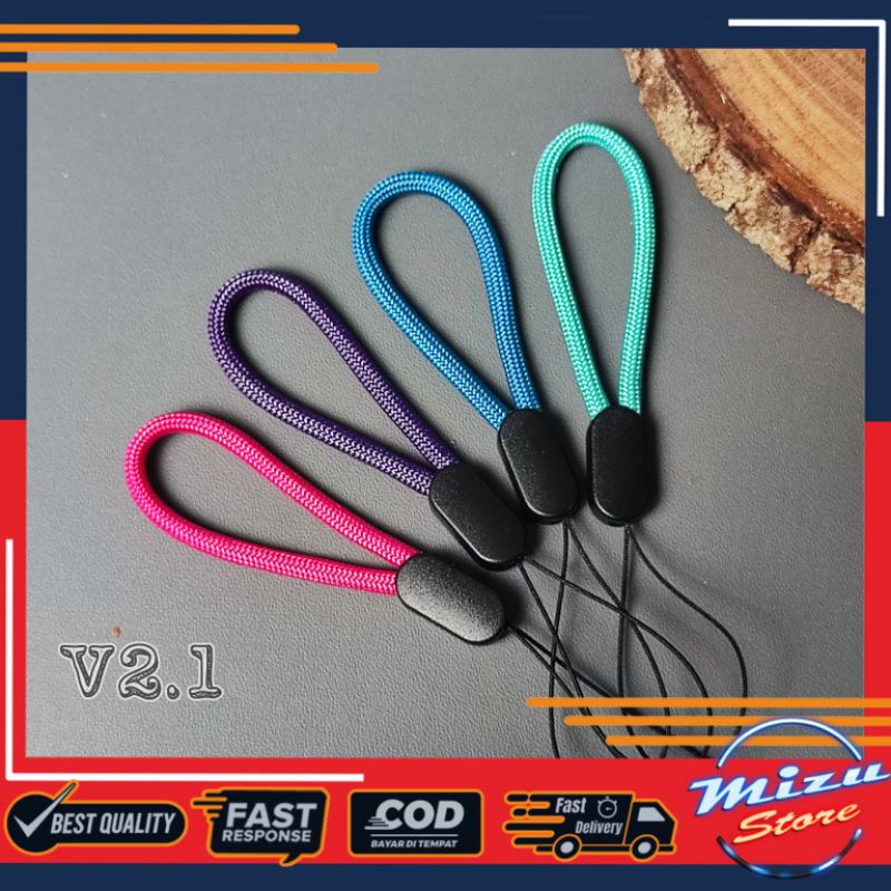 Jual V2.1 FINGER TALI GANTUNGAN HP/WRIST STRAP PARACORD LANYARD ...