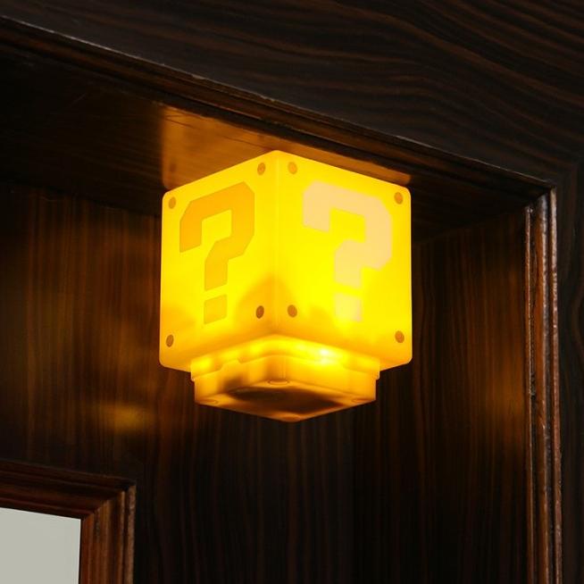 Jual Lampu Meja Unik Mario Power Up Box Mini Question Block Light Lamp ...