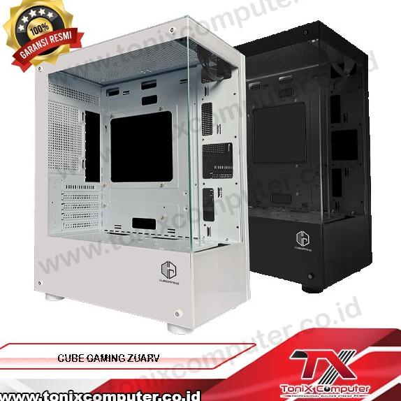 Jual CUBE GAMING ZUARV BLACK| WHITE CASING PC GAMING | PC GAMING CASE 2812 | Shopee Indonesia