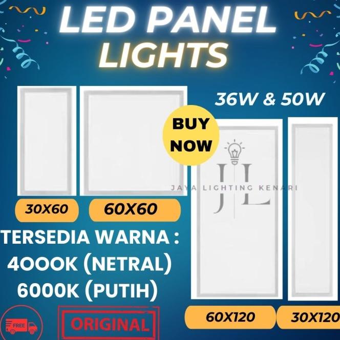 Jual LAMPU PANEL LED 30X120 50W WATT DOWNLIGHT TIPIS 30X120 INBOW SLIM ...