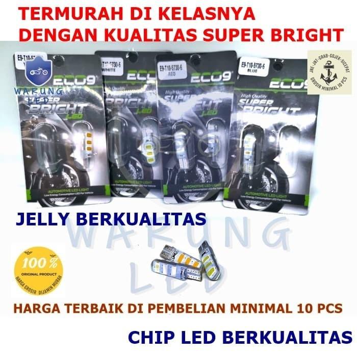 Jual Lampu Led T10 6 Mata Eco9 Senja Sign Sein Lampu Plat Mundur Bright ...