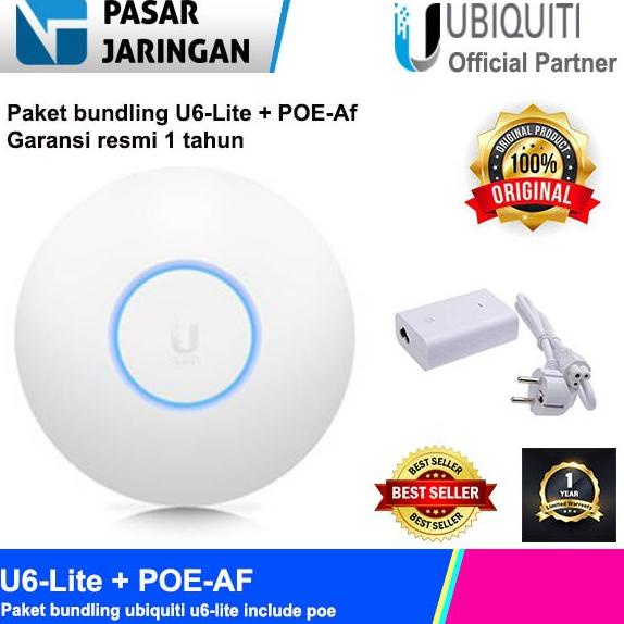 Jual Termurah Paket Ubiquity Unifi 6 Lite U6-Lite + Ubnt U-Poe-Af 802 ...