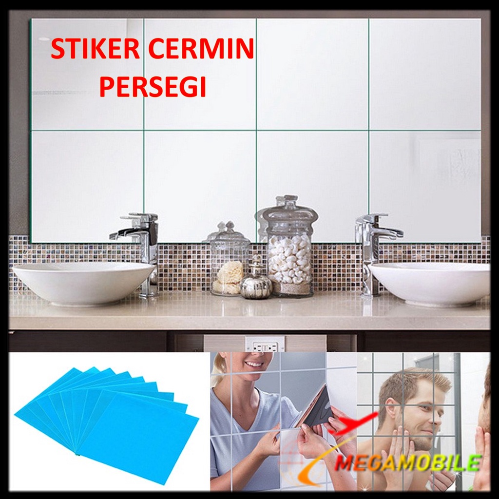 Jual MM - Stiker Cermin Dinding Anti Pecah Tempel Persegi Rectangular ...